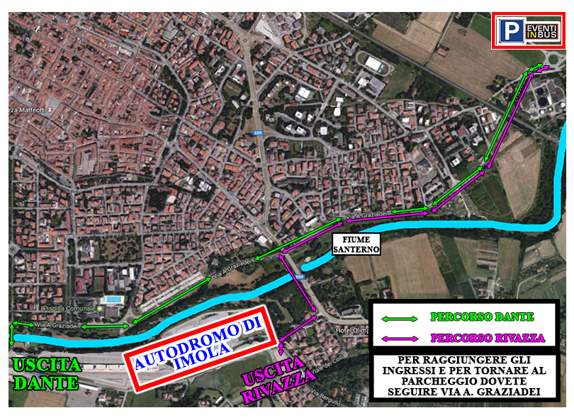 MAPPA PARCHEGGIO AUTODROMO DI IMOLA | Sito Ufficiale Eventi in Bus